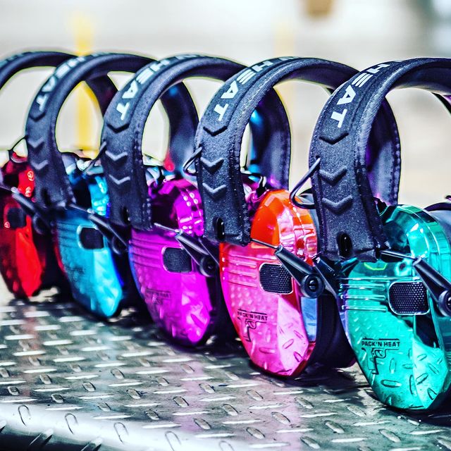 Women's Earmuff and Glasses Kit | Chrome | Gun Goddess - GunGoddess.com