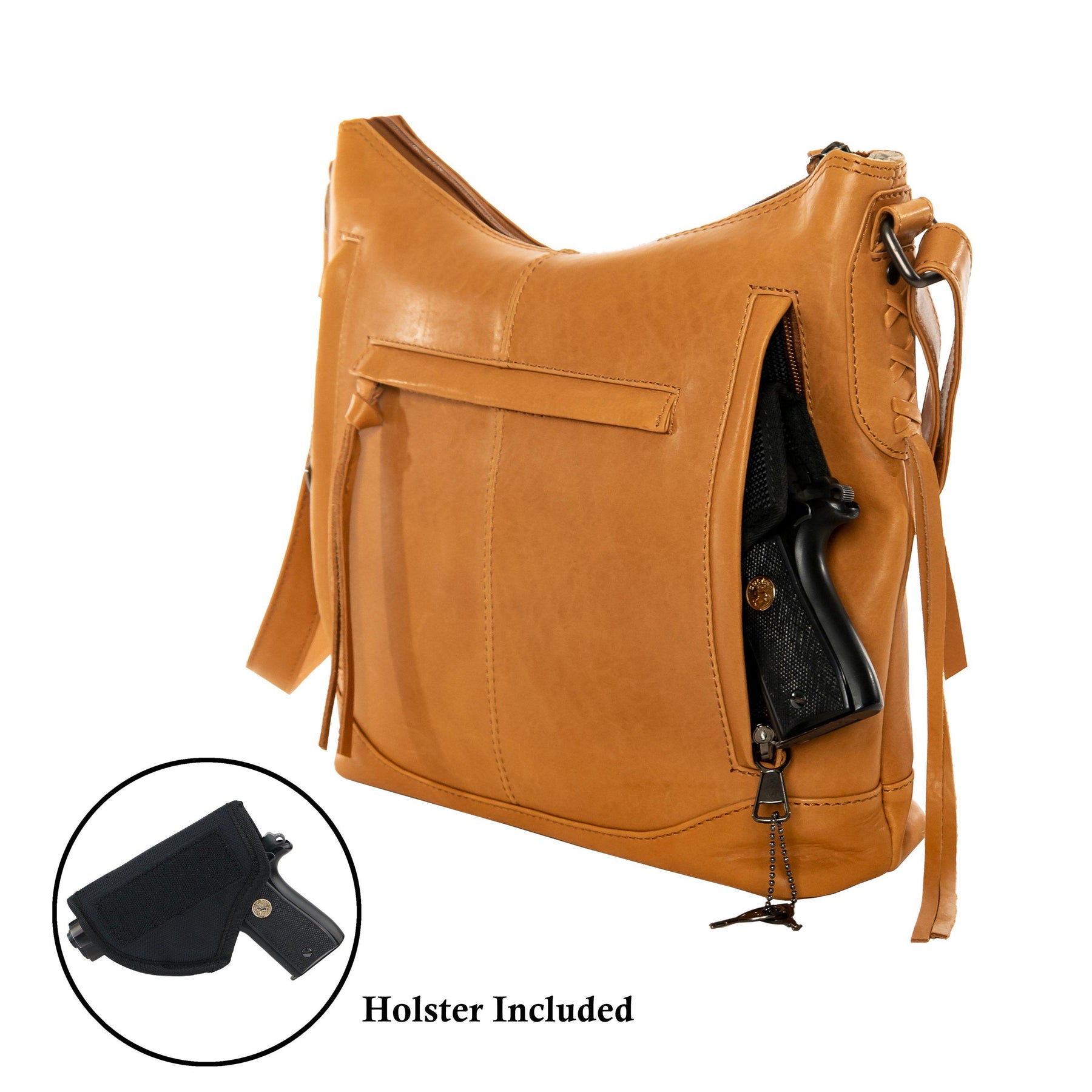Leather Concealed-Carry Crossbody | Blake Gun Bag | Gun Goddess ...