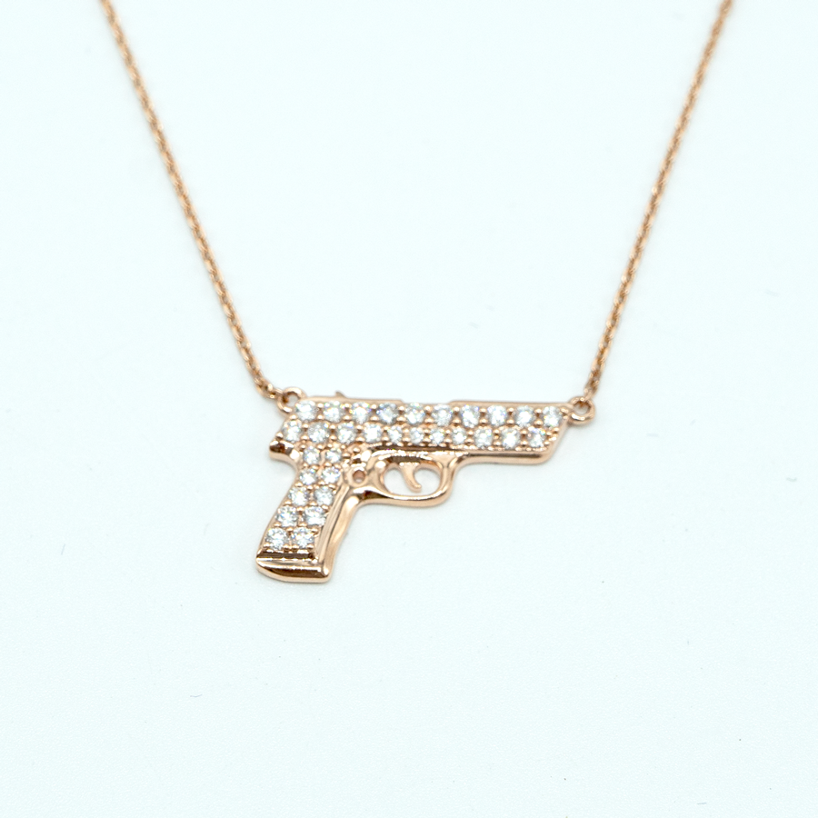 Gold 'n Diamonds Gun Necklace | Women's Jewelry | Gun Goddess ...