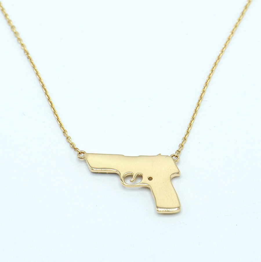 Gold 'n Diamonds Gun Necklace | Women's Jewelry | Gun Goddess ...