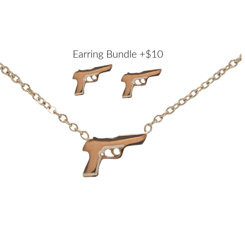 Polished Gun Necklace | Women's Gun Jewelry | Gun Goddess - GunGoddess.com