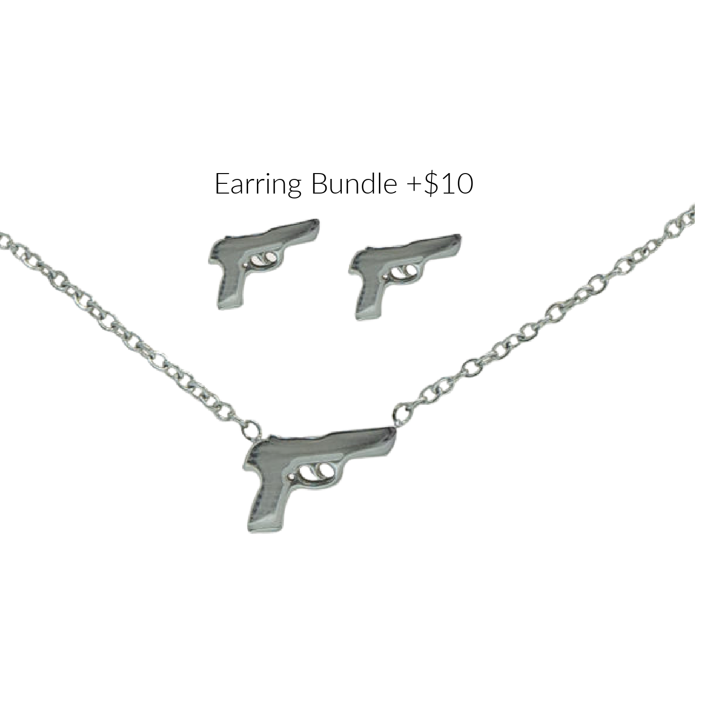 Polished Gun Necklace | Women's Gun Jewelry | Gun Goddess - GunGoddess.com
